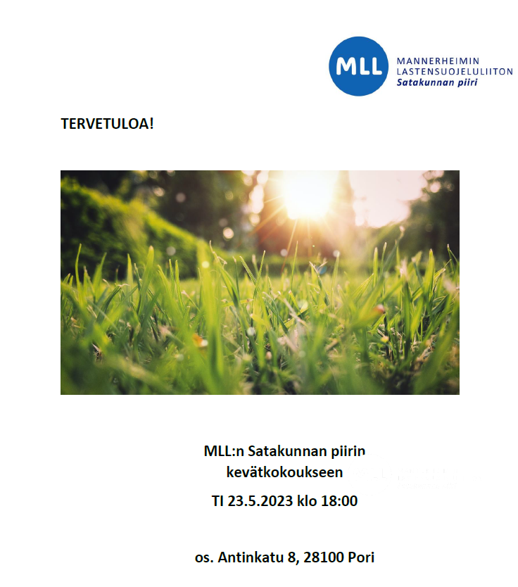 Satakunnan piirin kevätkokous 2023 - MLL:n Satakunnan piiri